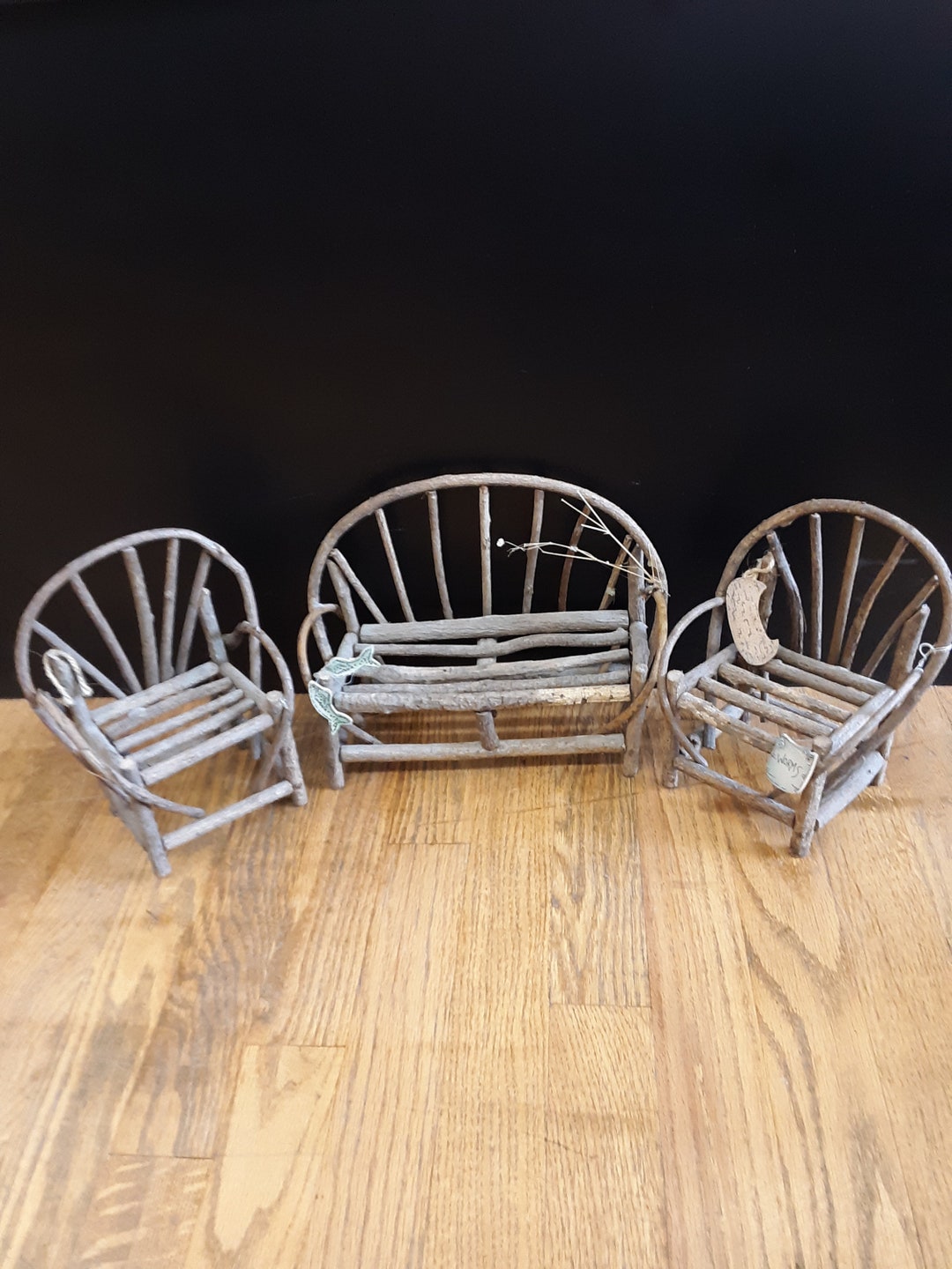 Rustic Twig Branch Bench and Chairs - Etsy