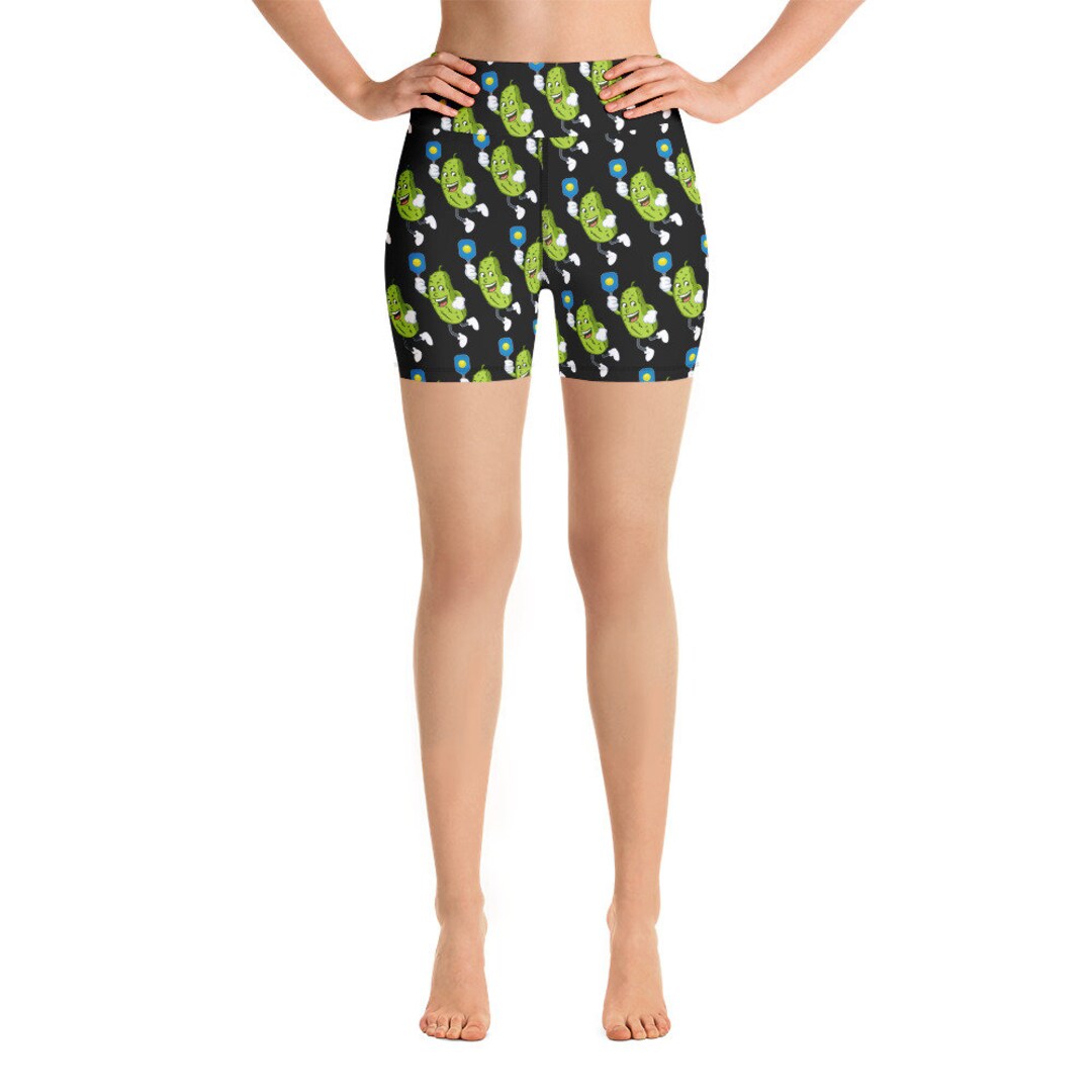 Pickleball Player Fitness Compression Shorts Cartoon Pickle - Etsy
