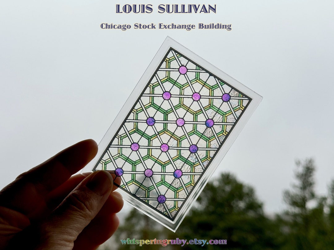 Louis Sullivan "stained Glass" Clear Bookmarks / Transparent Ornaments ...