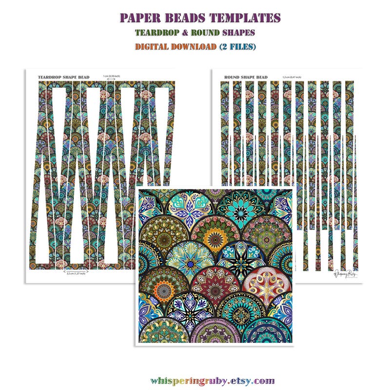 Paper Bead Template - Etsy