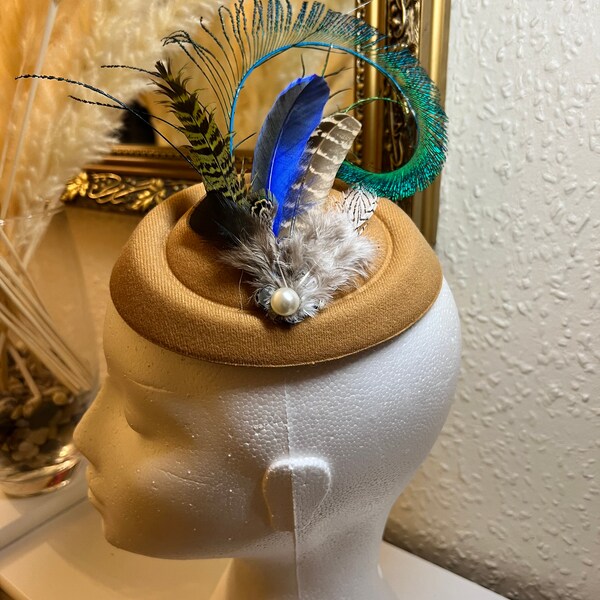 Beige Fascinator - Etsy UK