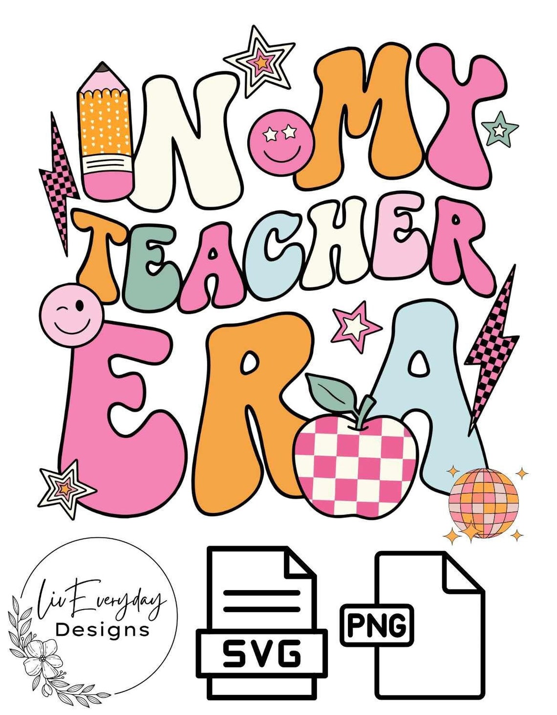 In My Teacher Era PNG | Teacher Appreciation Design (digital Download ...