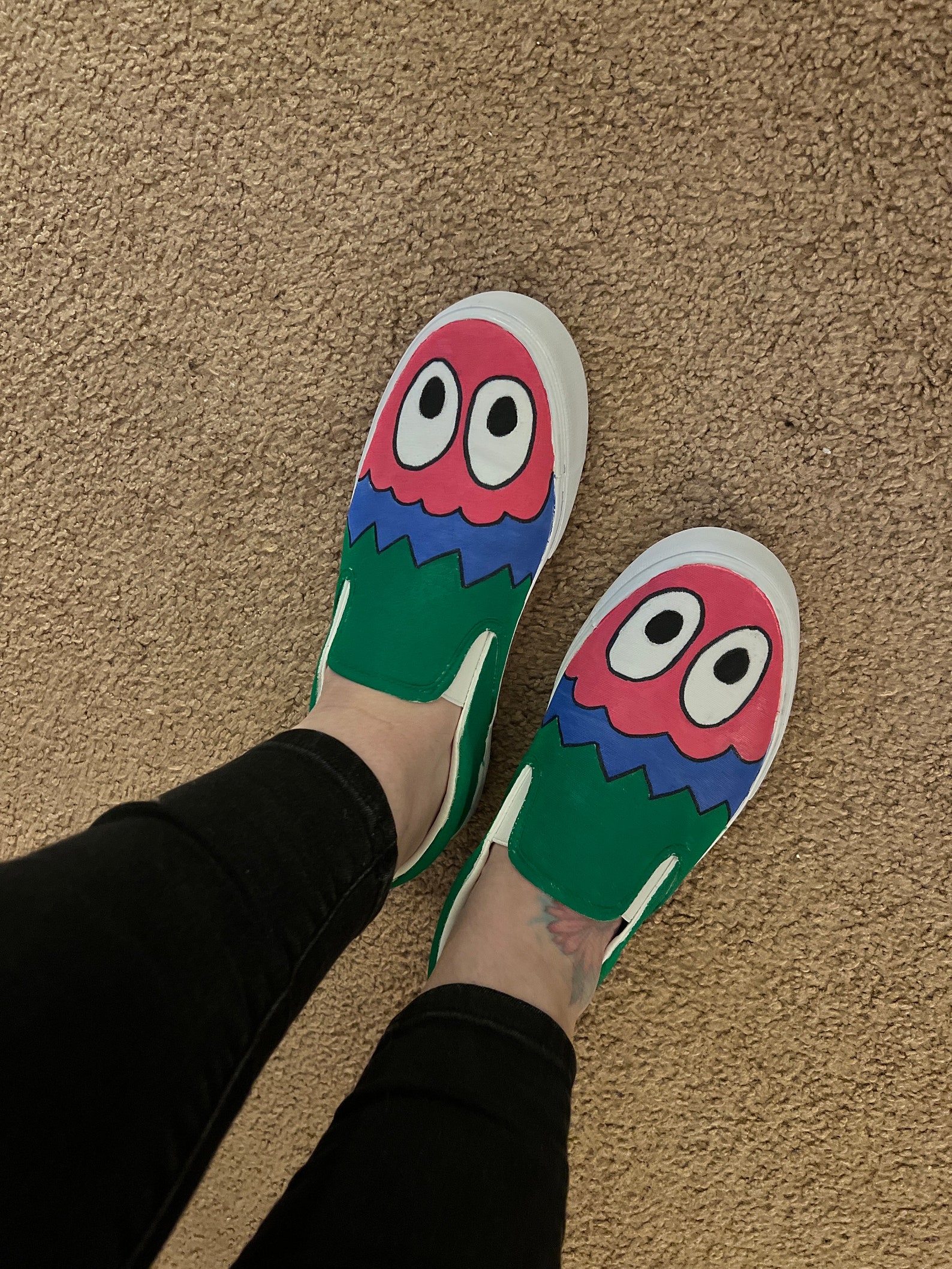 Phanatic Slip on Shoes | Hand Painted | Womens - Etsy