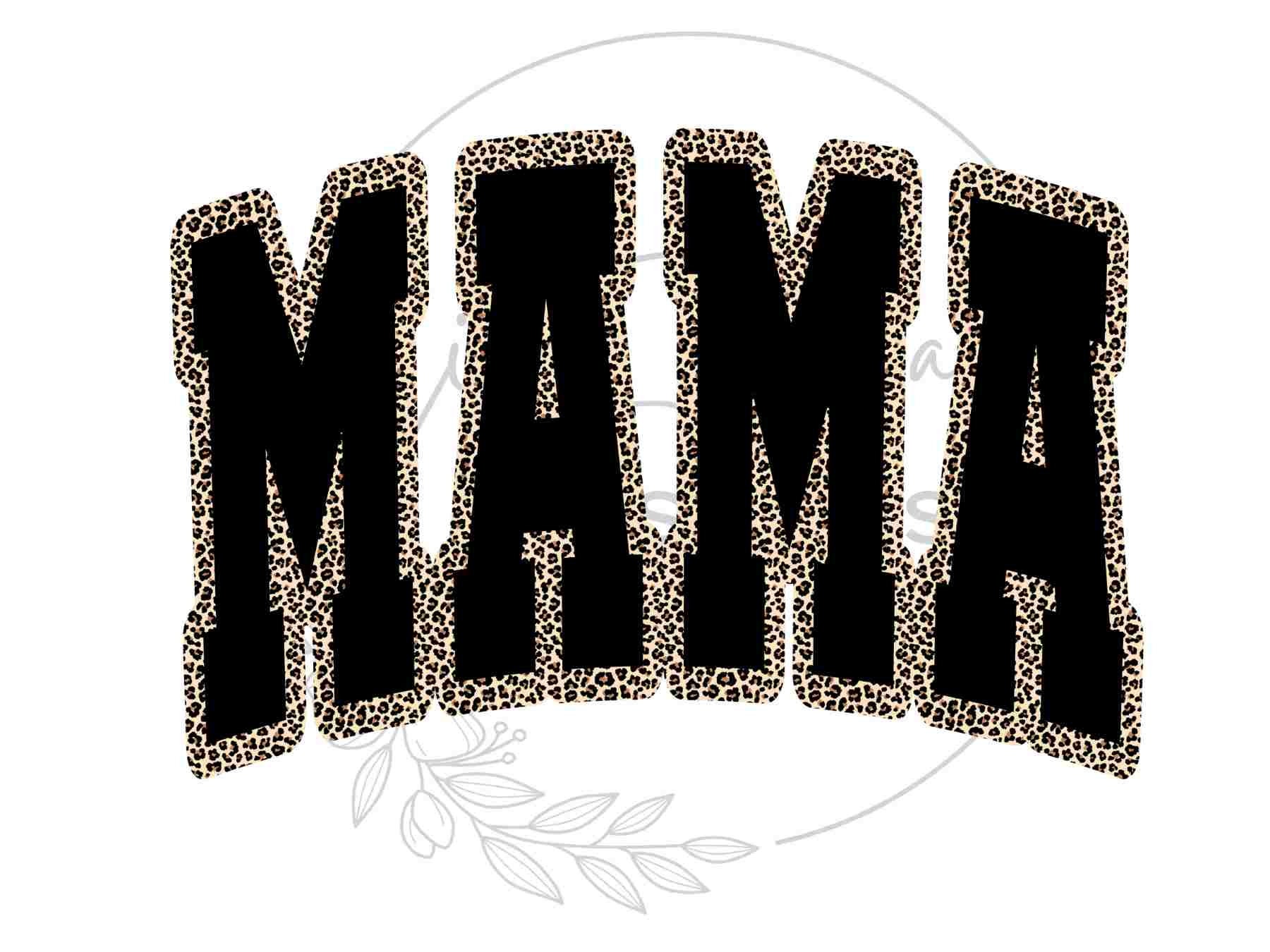 Mama Cheetah Block Letters Digital File PNG - Etsy