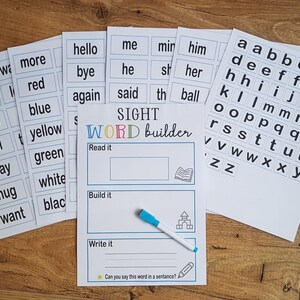 Sight Words Builder Game 105 First Words Writing Reading Download PDF ...