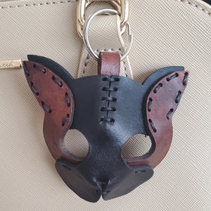 Leather Cat Key Chain | 100% Handmade | Made in USA |genuine Leather ...