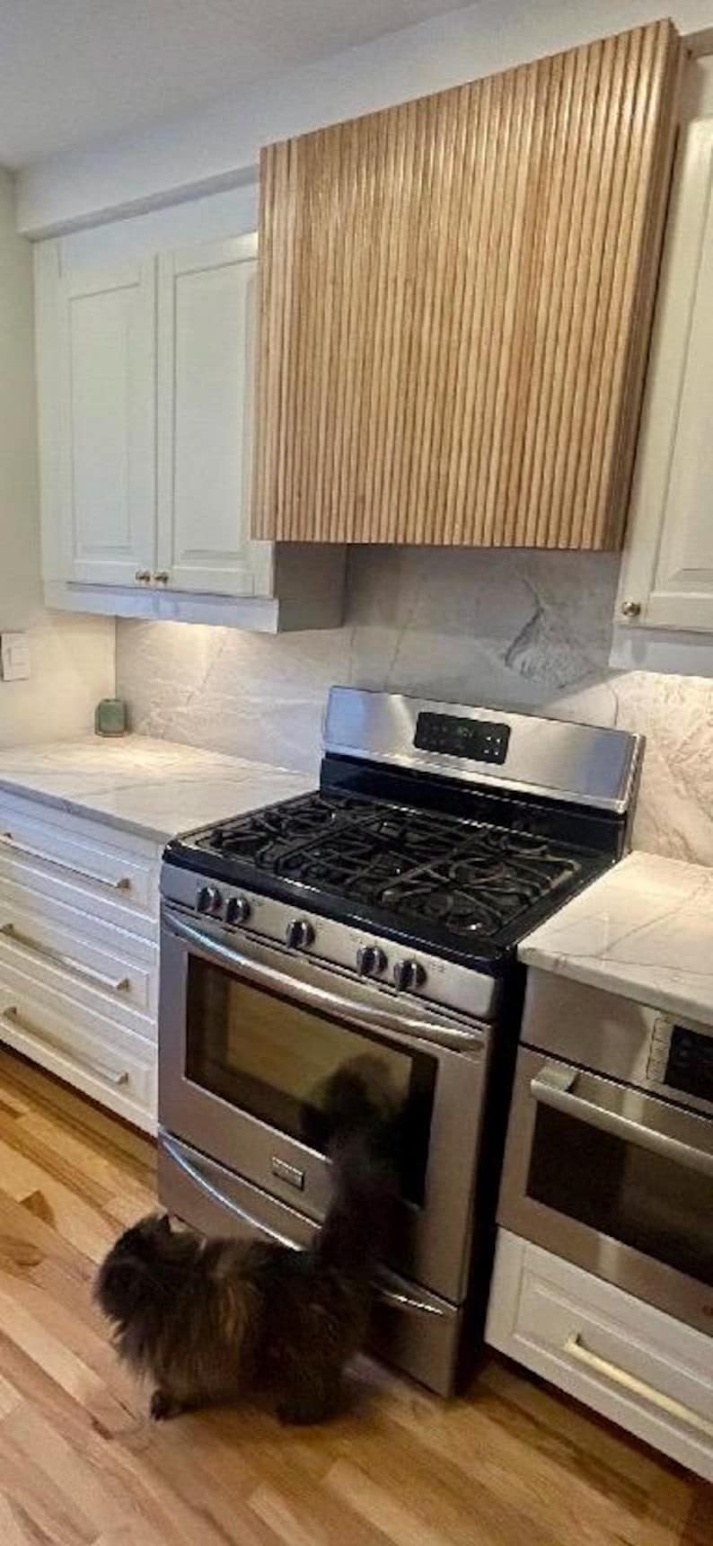Custom White Oak Fluted Vent Hood - Etsy