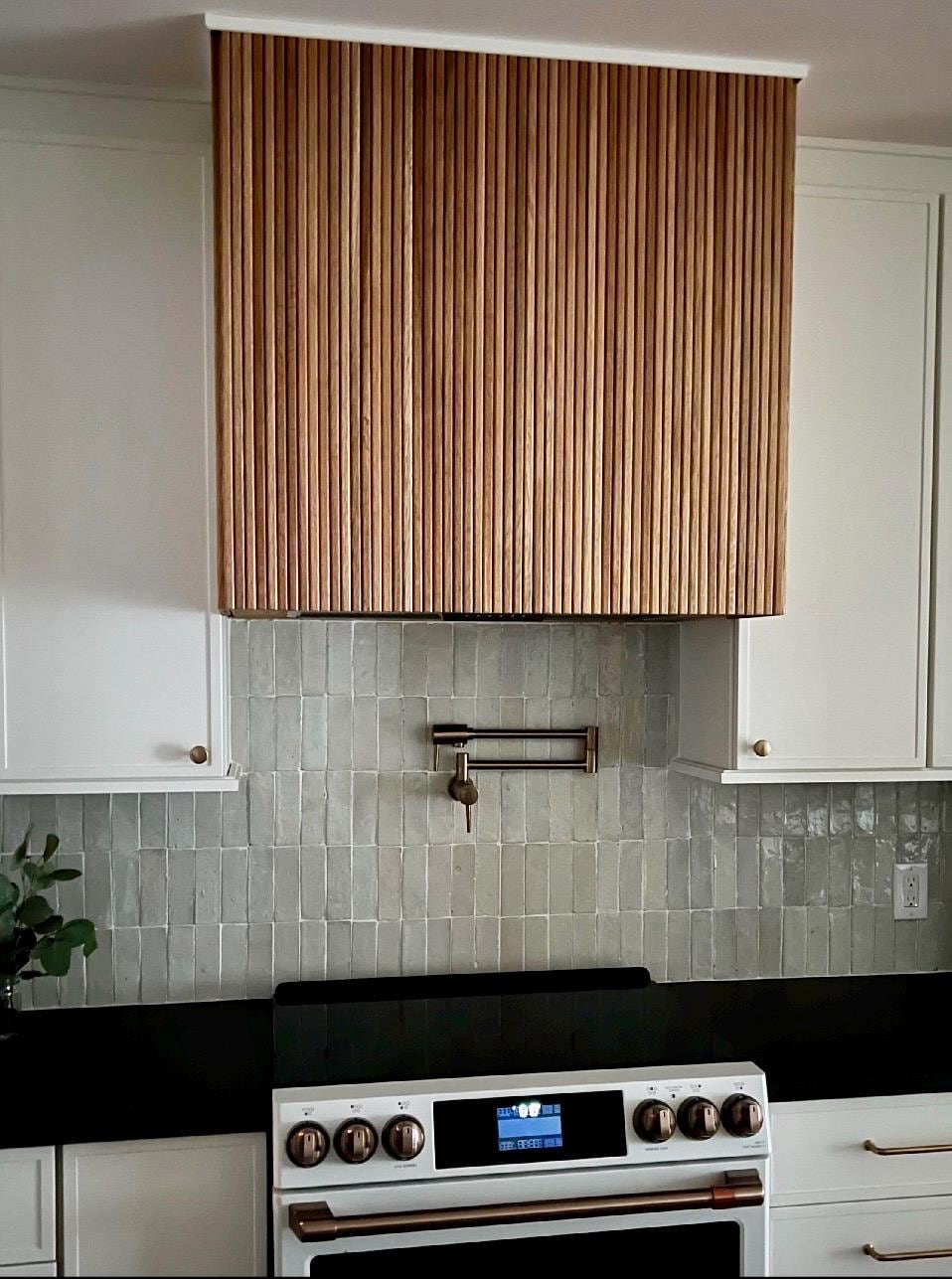 Custom White Oak Fluted Vent Hood - Etsy