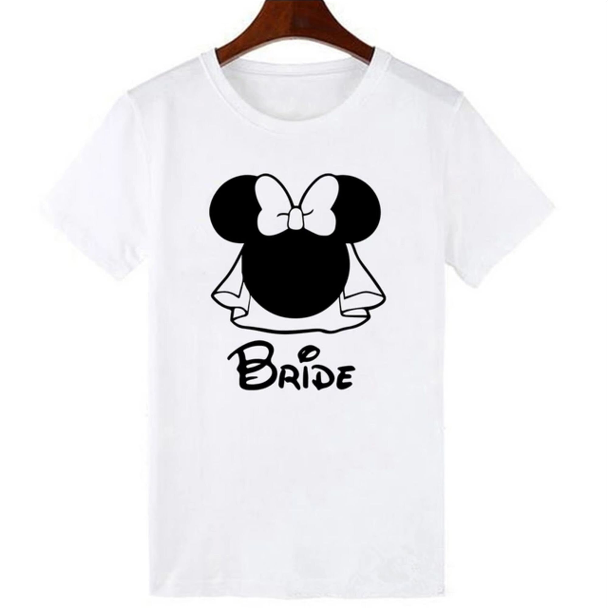 Bride And Groom Mickey And Minnie Matching T Shirt I Mickey Etsy