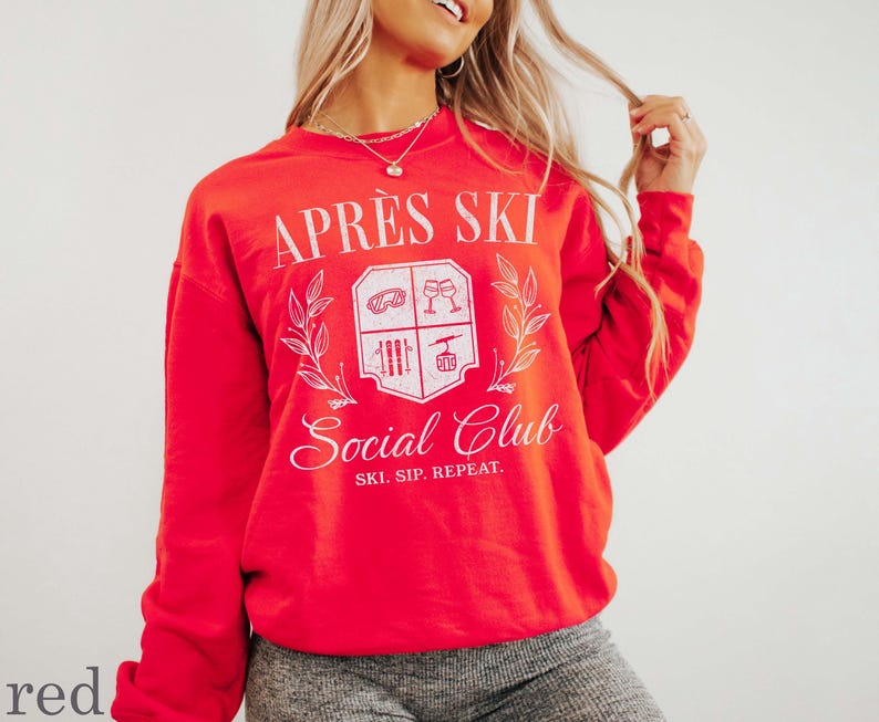 Apres Ski Social Club Sweatshirt, Ski Snowboard Shirt - Etsy