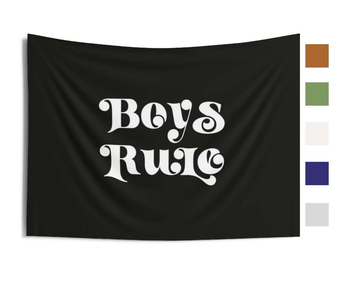 Kids Banner Boys Rule Boys Room Decor Boy Nursery Decor - Etsy