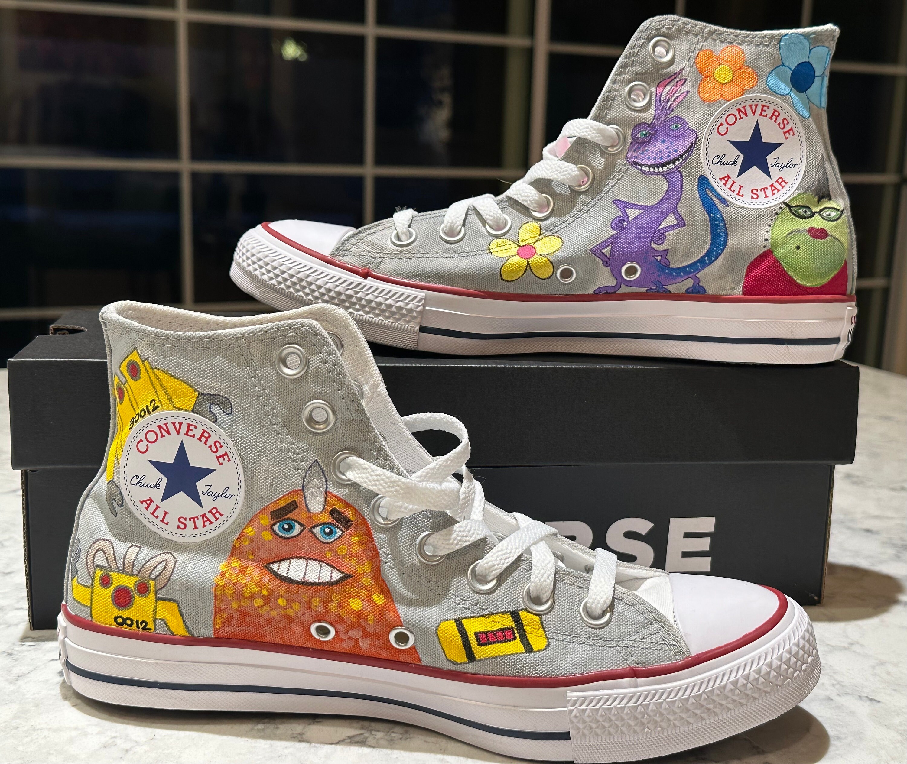 Custom Hand Painted Converse Monsters Inc. - Etsy