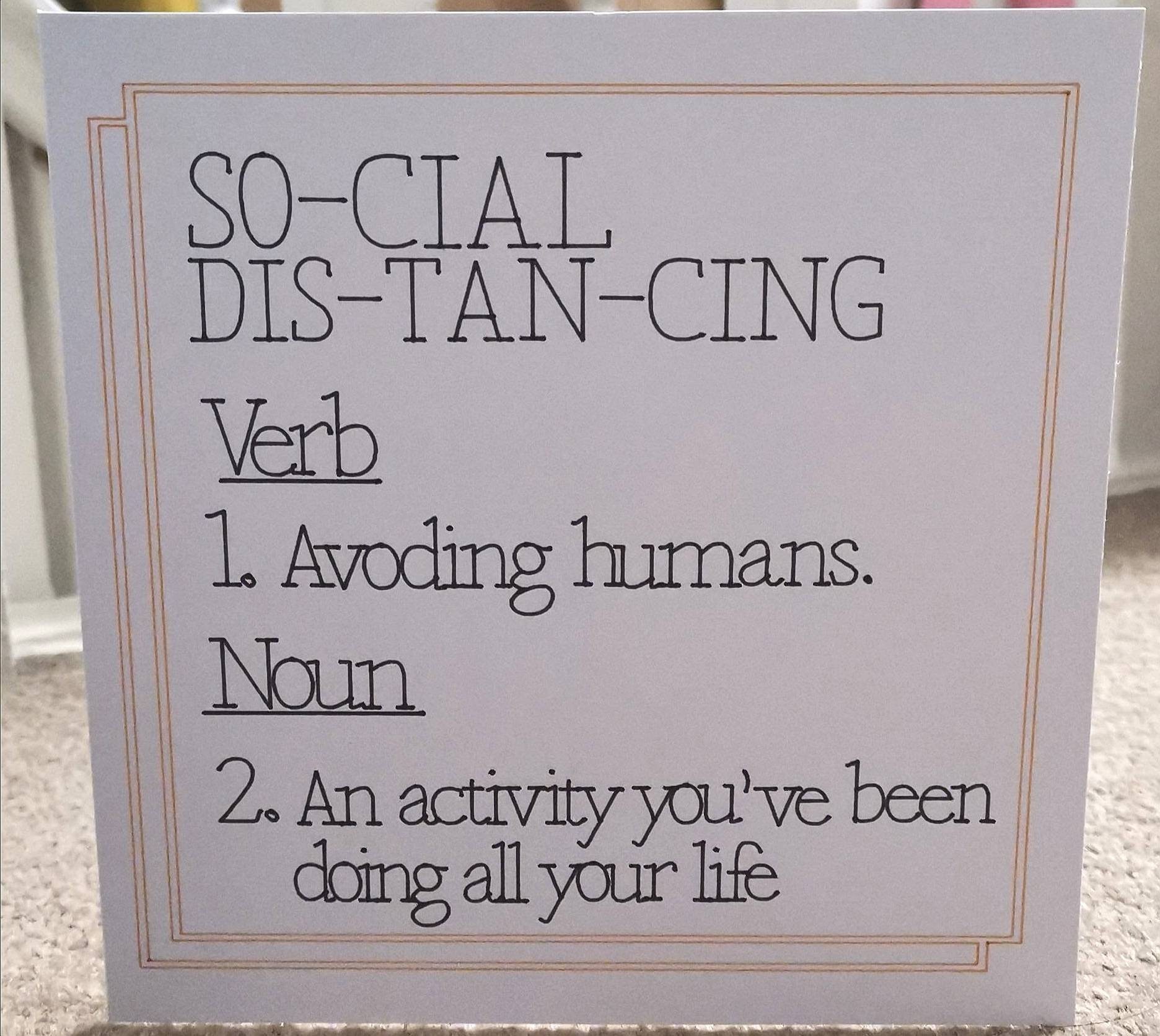 Social Distancing Cards | Quarantine Card | Birthday Cards | Funny ...