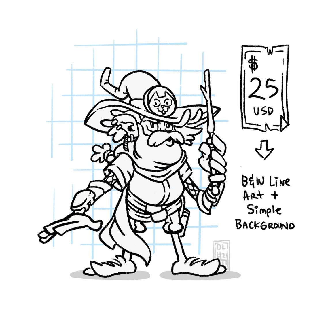 Dnd Character Sketch Commission - Etsy