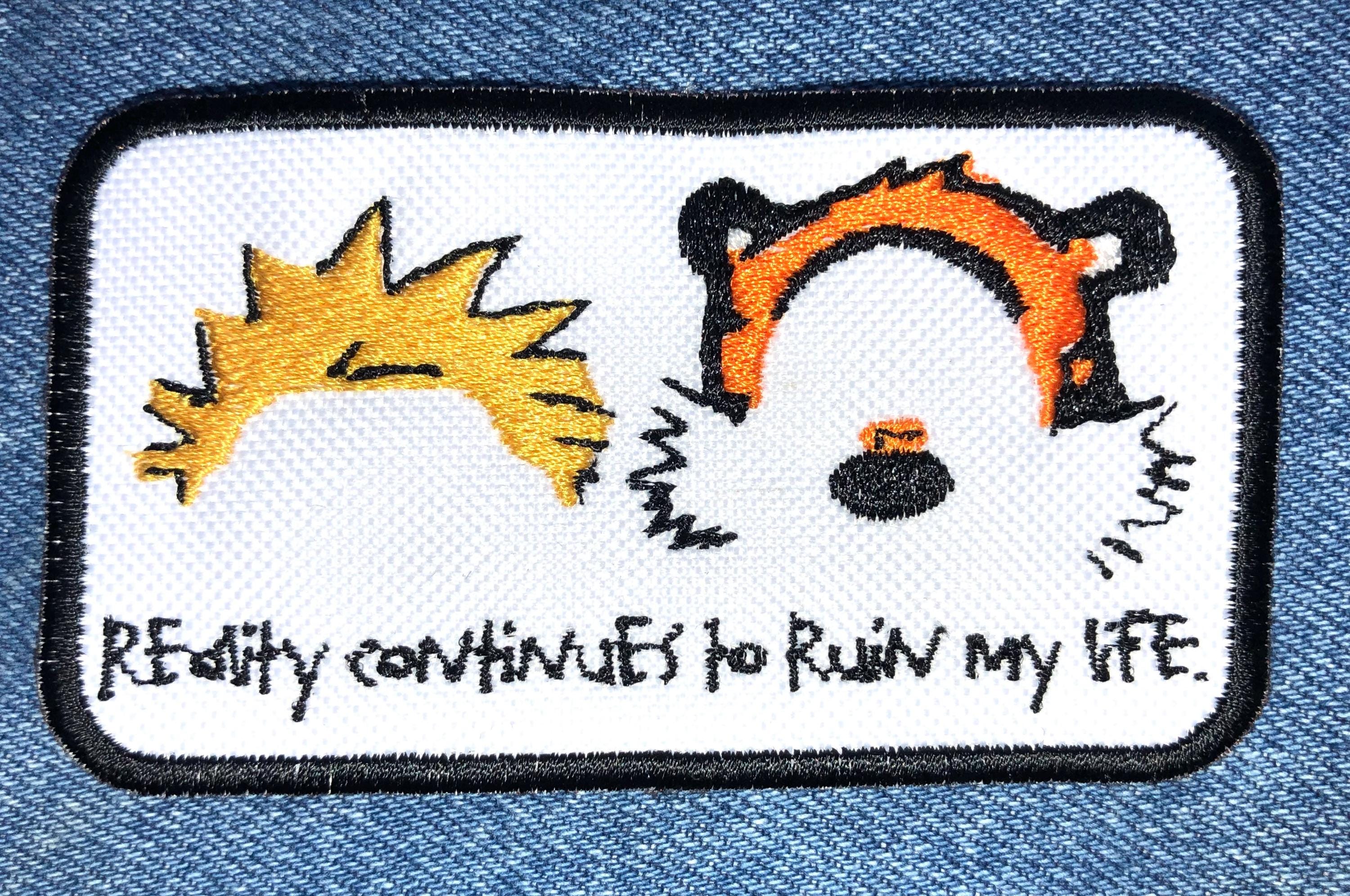 Calvin and Hobbes Patch Reality Patch - Etsy