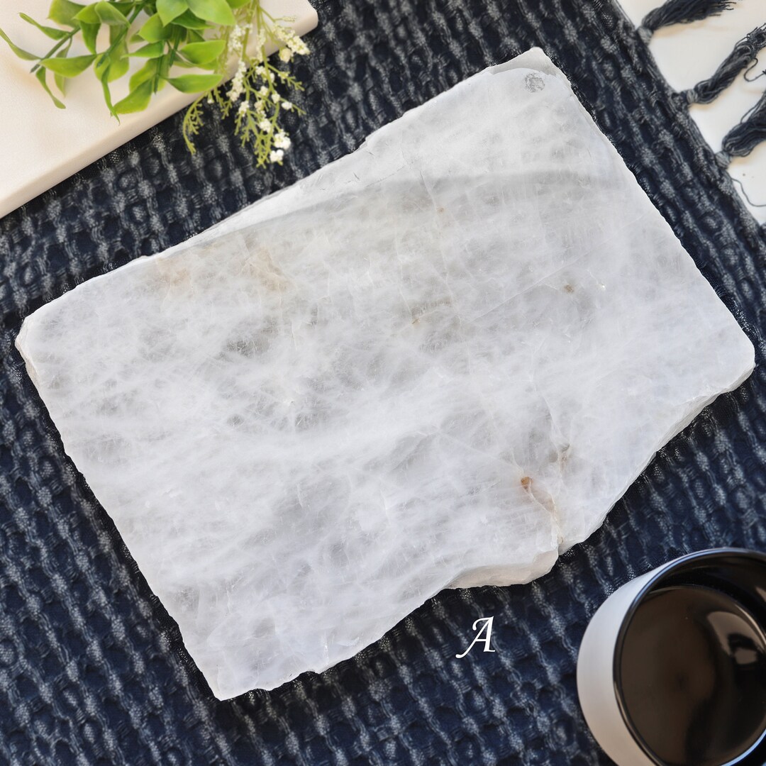 Clear Quartz Slab, Large Crystal Home Decor, Ethically Sourced, Crown ...