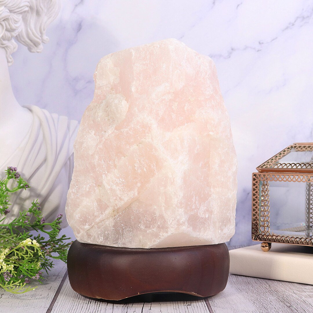 Rose Quartz Lamp Natural Crystal Home Decor Crystal Lamp - Etsy
