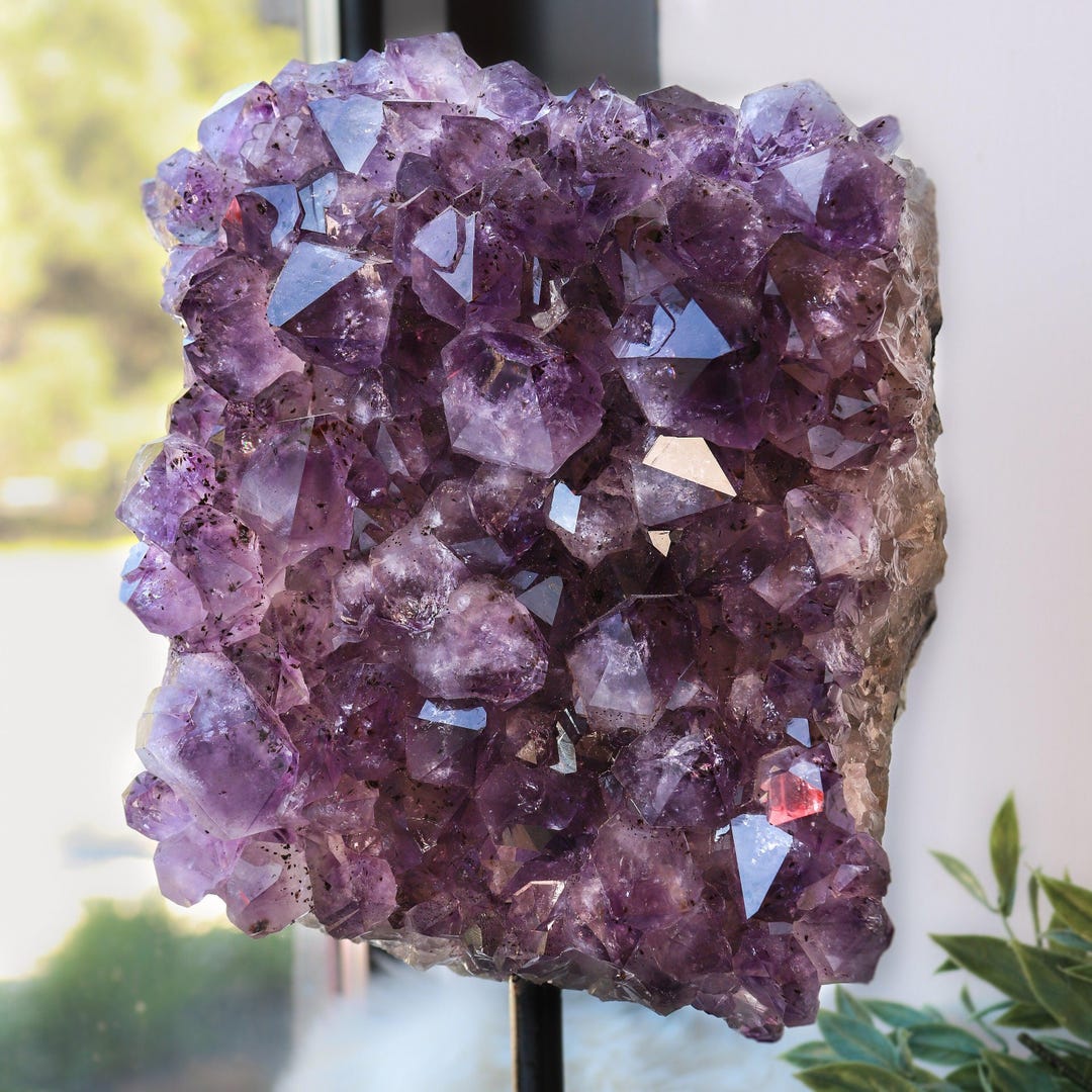Amethyst on Stand, One of a Kind Crystal Specimen, Boho Chic Home Decor ...