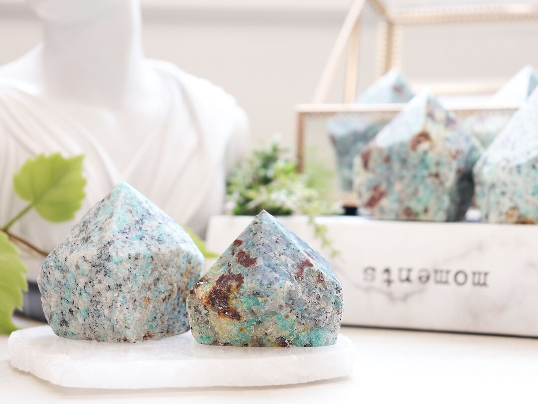 Polished Amazonite Base Cuts, Ethically Sourced, Home Décor Statements ...