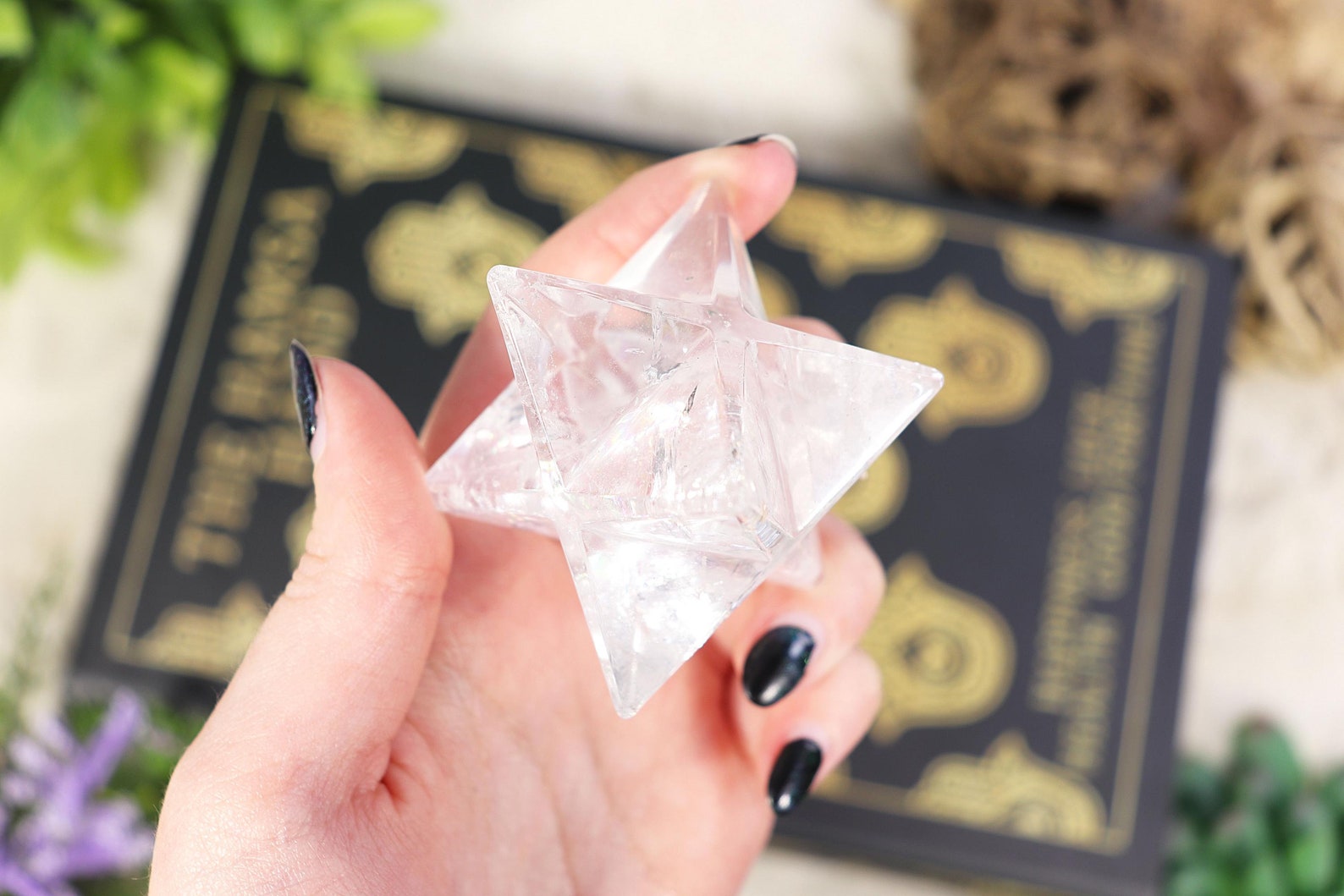 Clear Quartz Merkaba Crystal, Polished Boho Home Decor - Etsy