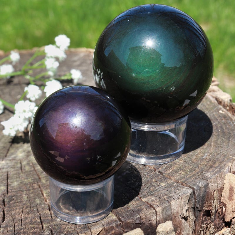 Obsidian Sphere - Etsy