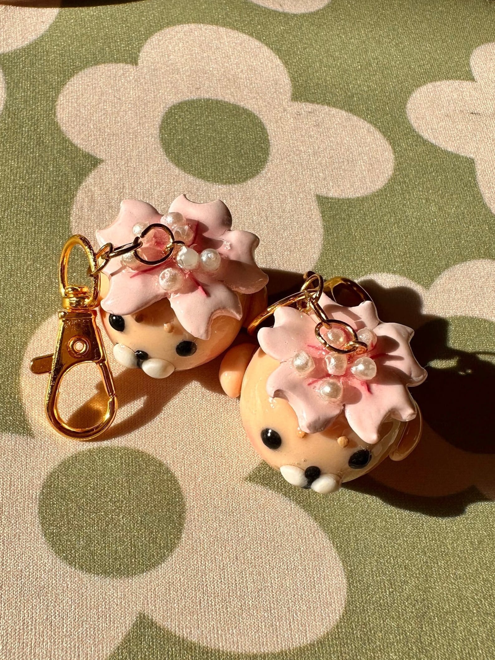 Sakura Flower Seal Keychain, Japanese Charm, Cute Backpack Accessories ...