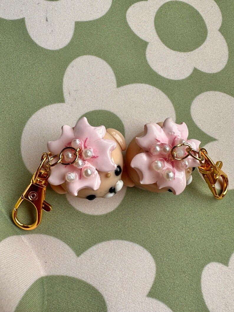 Sakura Flower Seal Keychain, Japanese Charm, Cute Backpack Accessories ...