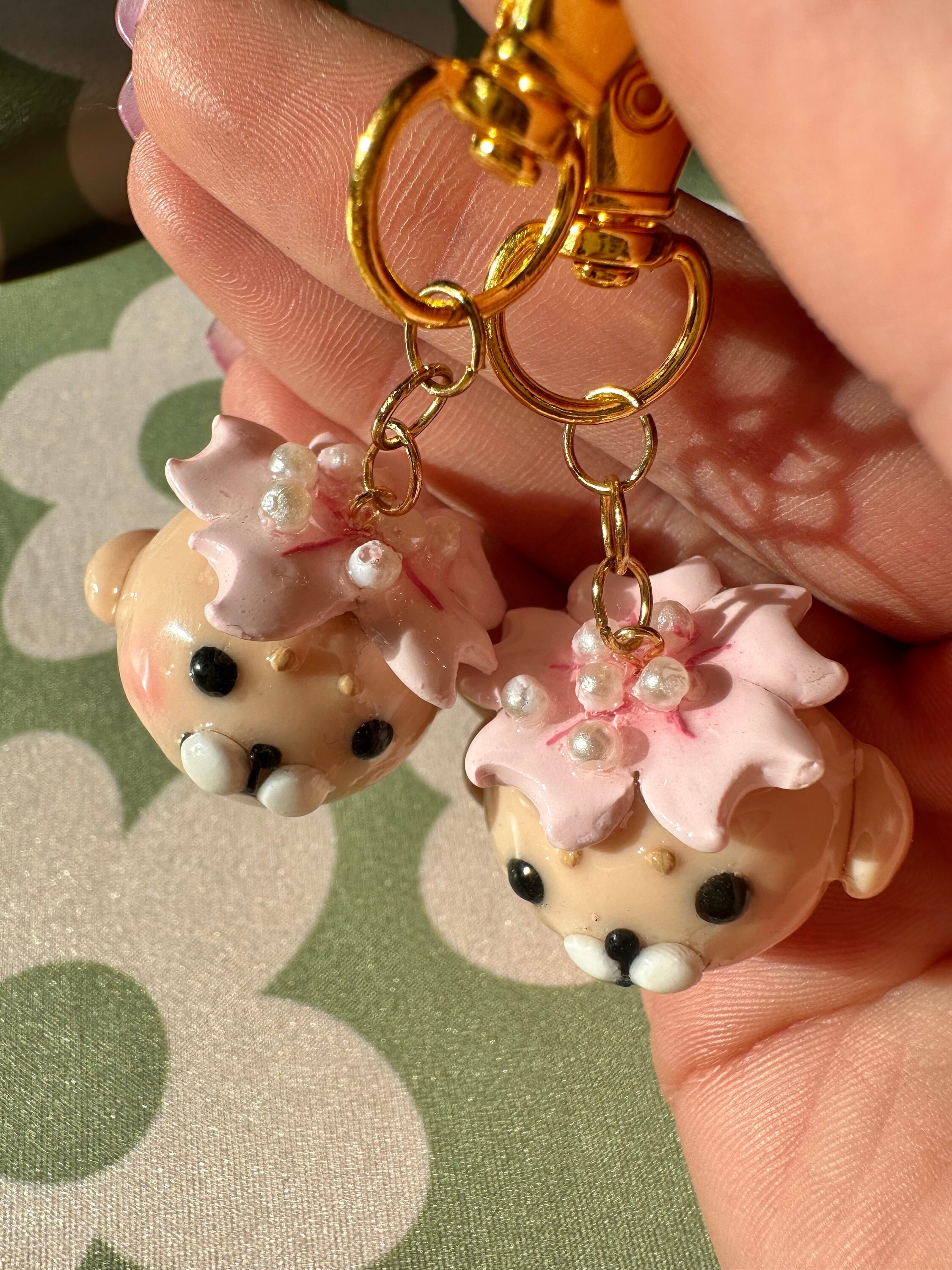 Sakura Flower Seal Keychain, Japanese Charm, Cute Backpack Accessories ...