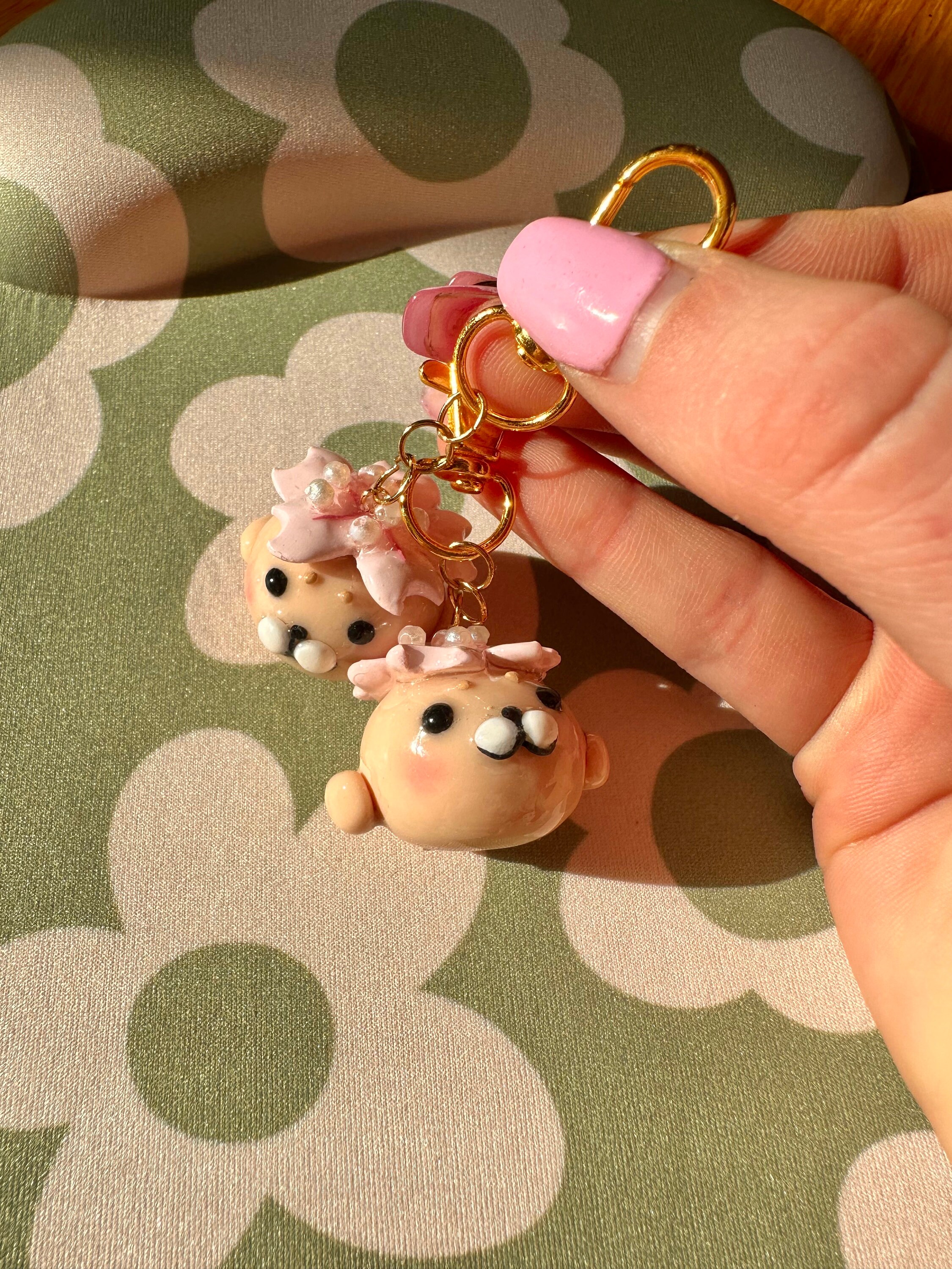 Sakura Flower Seal Keychain, Japanese Charm, Cute Backpack Accessories ...