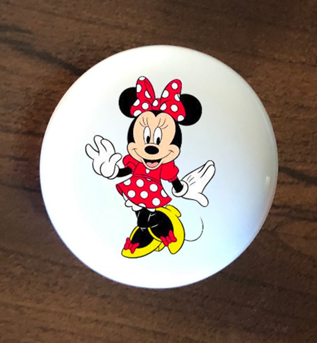 Minnie Mouse Home Decor Ceramic Knob Kitchen Cabinet Door or Drawer ...