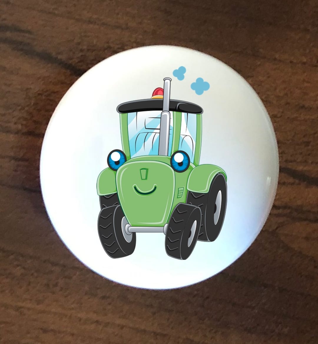 Children Tractor Home Decor Ceramic Knob Kitchen Cabinet Door or Drawer ...