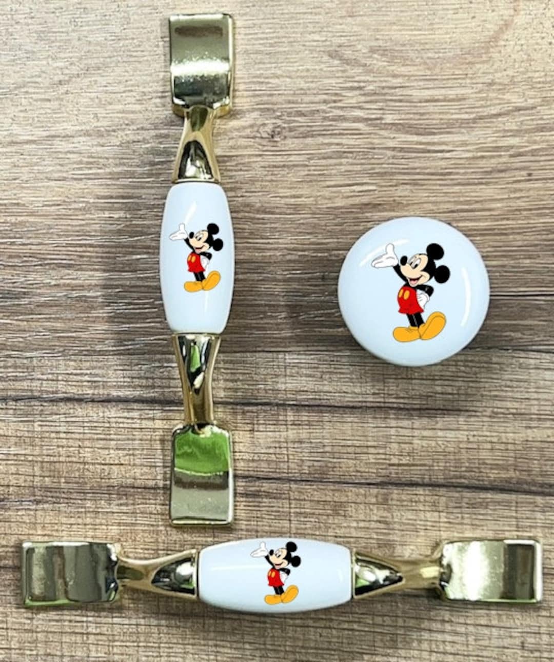 Mickey Mouse White Ceramic Knob Kitchen Cabinet Door or Chrome or Brass Drawer Pull - Etsy