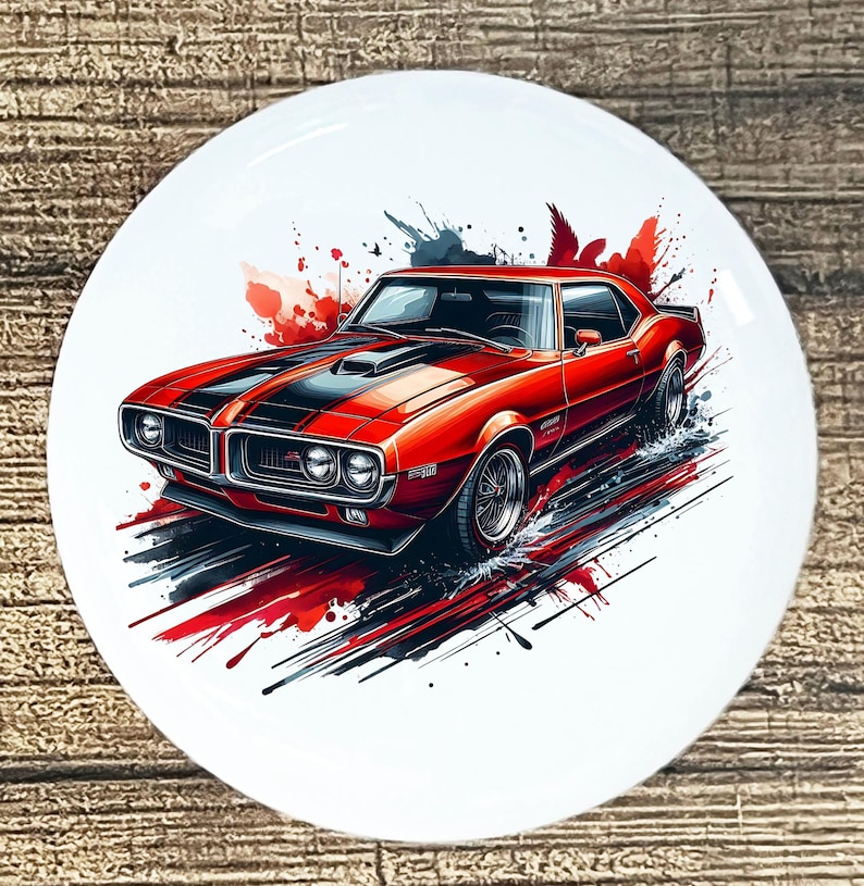 1968 Pontiac Firebird Hot Rod Car White Ceramic Knob Drawer Pull - Etsy