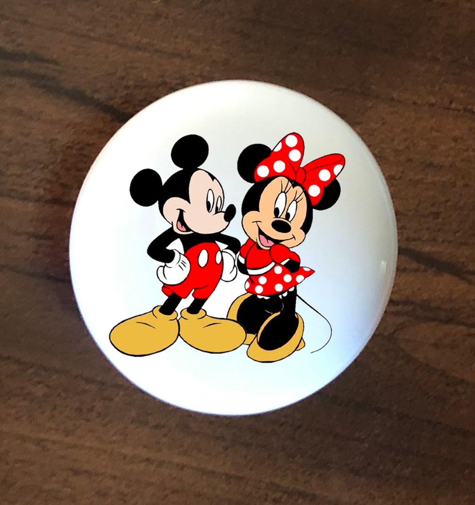 Mickey Minnie Mouse Home Decor Ceramic Knob Kitchen Cabinet Door or Drawer Pull White - Etsy