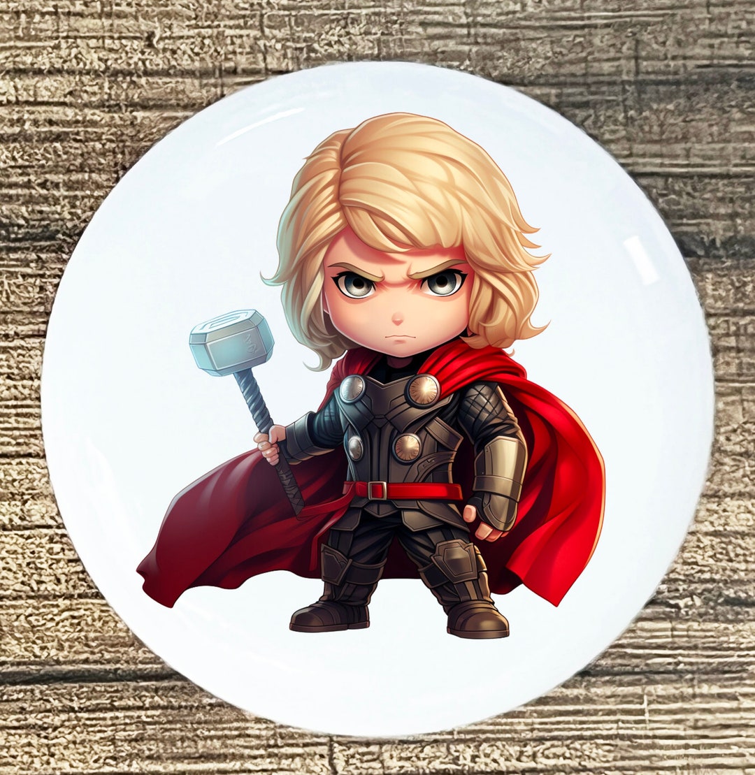 Thor Ceramic Knob: Super Hero Home Decor, Cabinet Door Drawer Pull - Etsy