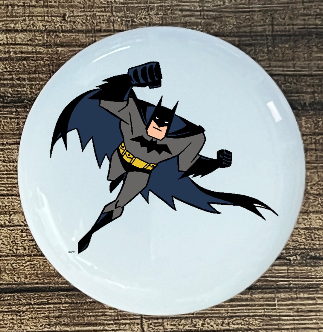 Batman White Knob or Handle Kitchen Cabinet Door Drawer Pull Chrome or ...