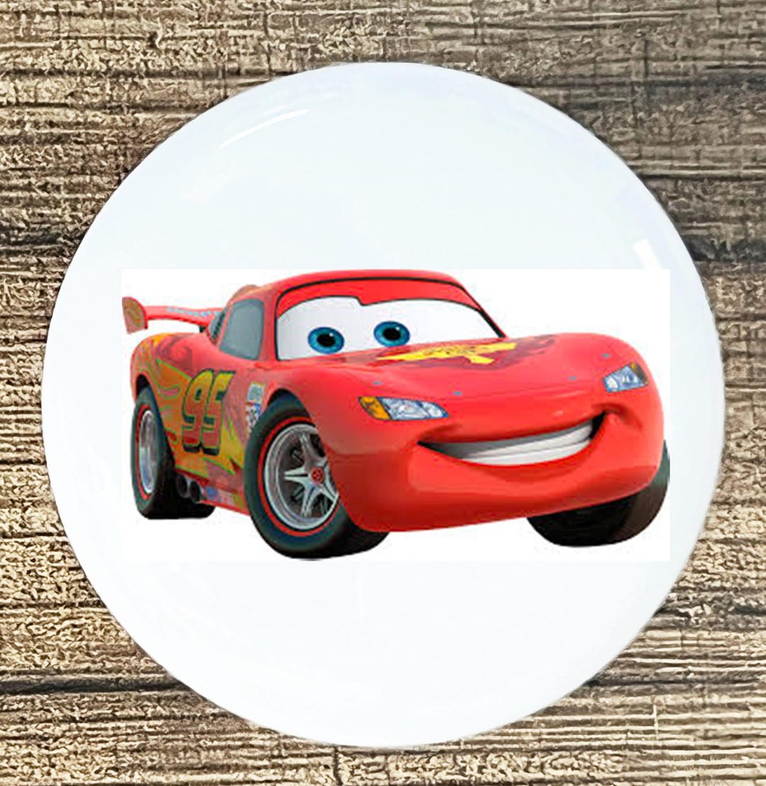 Mcgueen Cars Home Decor Ceramic Knob Kitchen Cabinet Door or Drawer ...