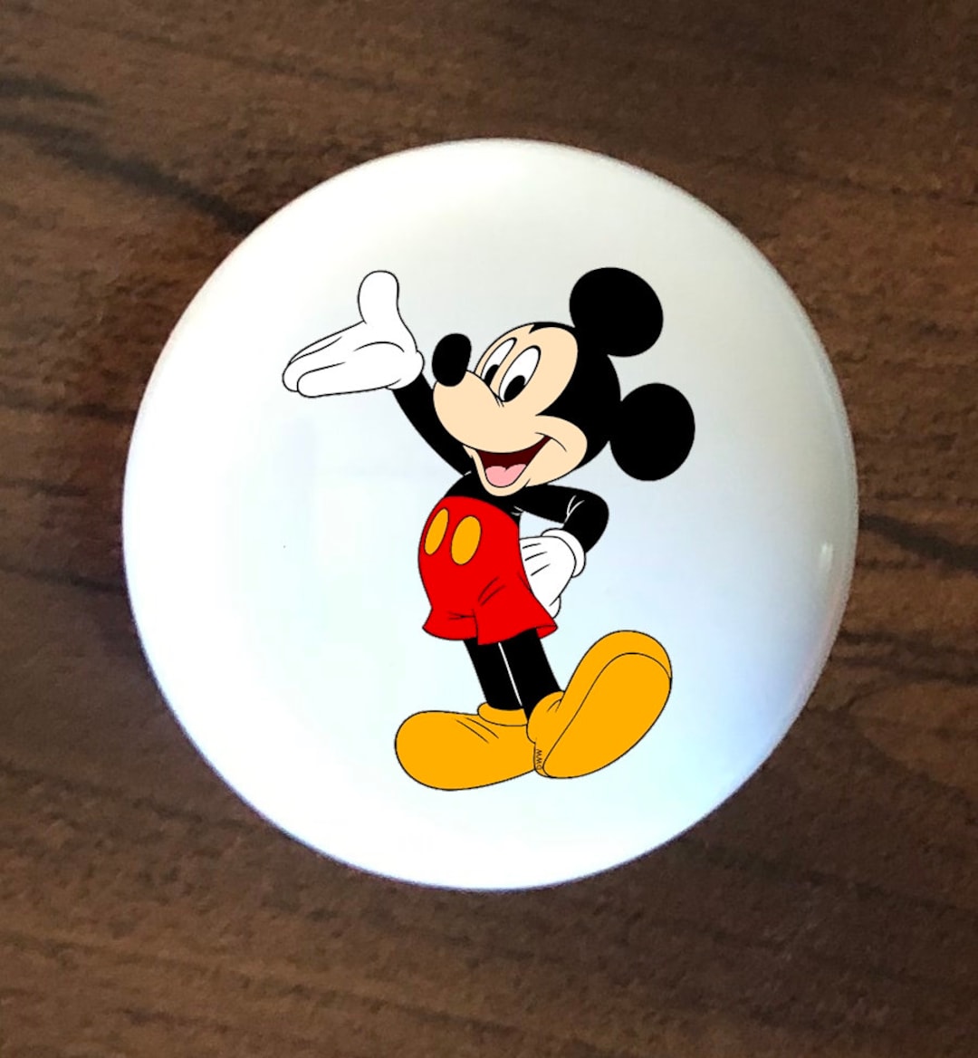 Mickey Mouse Home Decor Ceramic Knob Kitchen Cabinet Door or Drawer Pull White - Etsy
