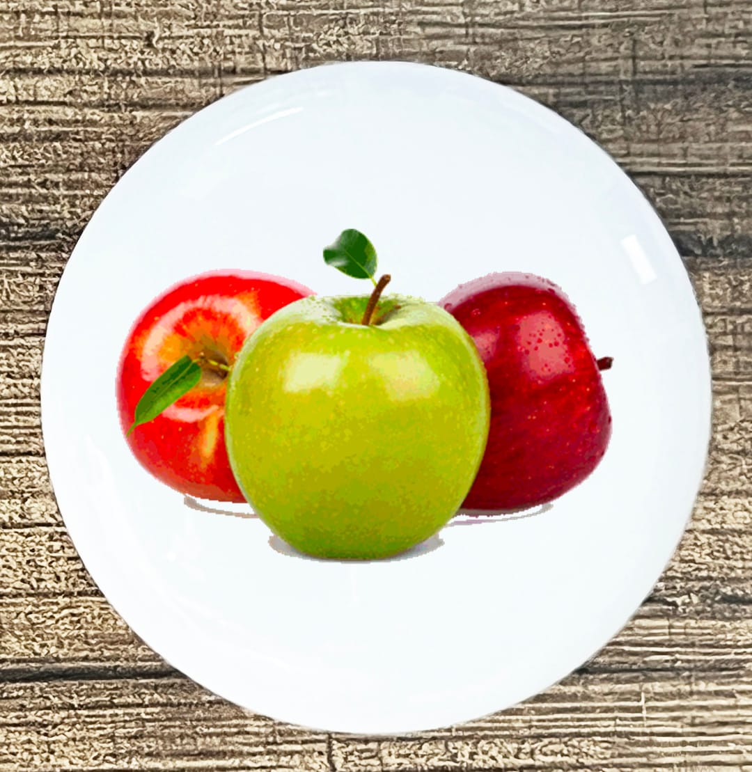 Apple Ceramic Knob: Chrome or Brass Kitchen Cabinet Door Pull - Etsy