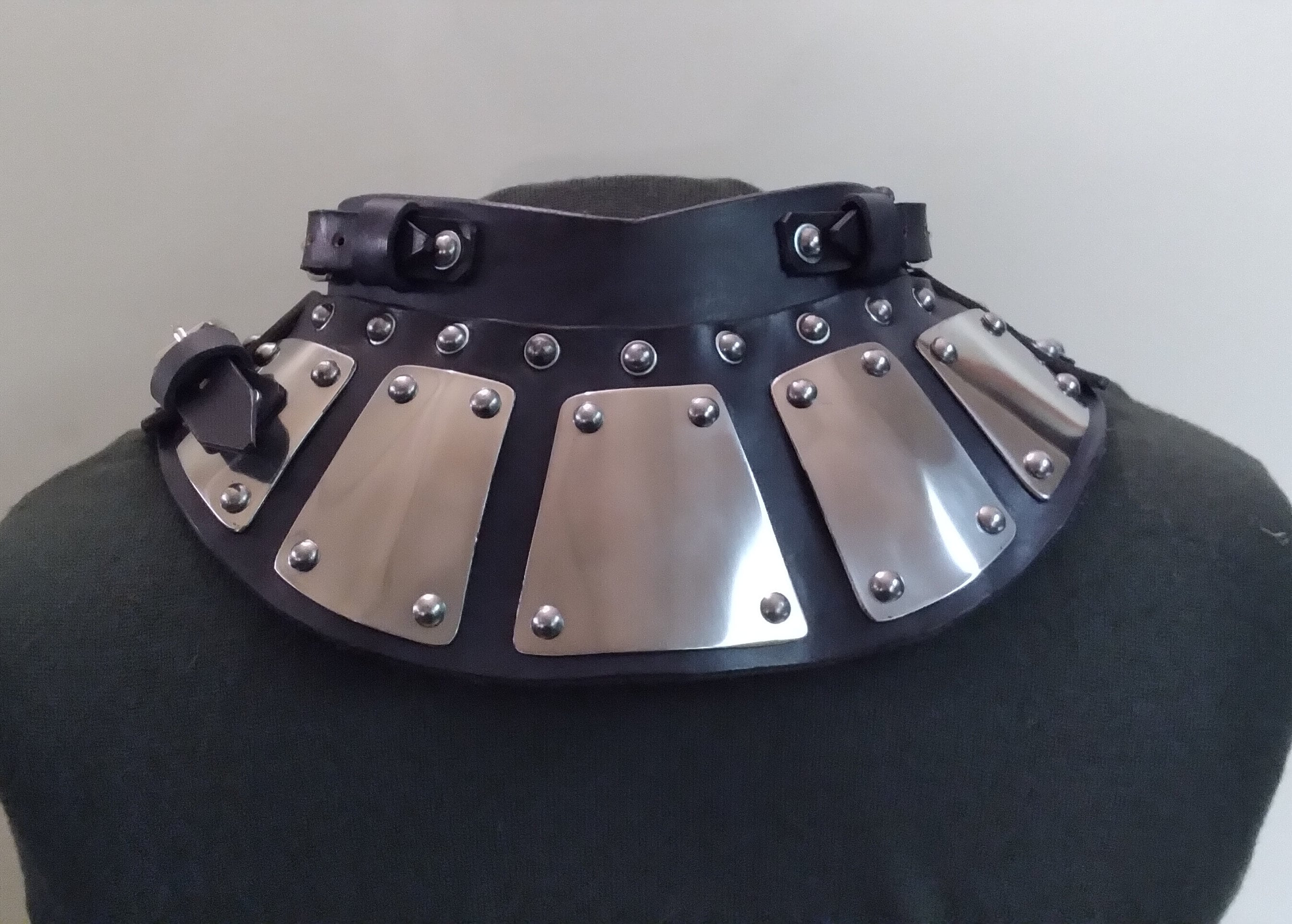 Gorget Neck Guard SCA Larp Armour 18ga Gauge Mild or 16ga Splinted ...