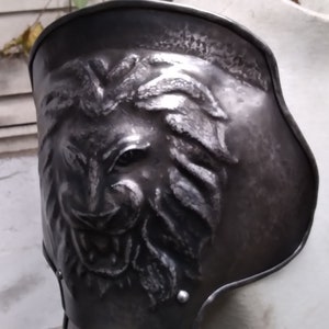 Hand Forged SCA Lion Head Shoulder Spaulder Pauldron Roman Gladiator ...