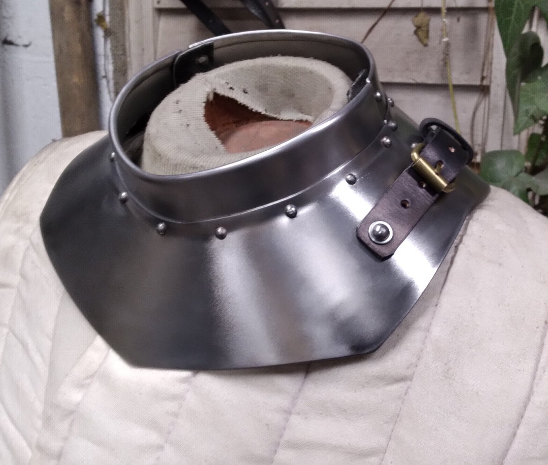 Gorget Neck Guard SCA Larp Armour 18ga Gauge Mild or 16ga Stainless ...
