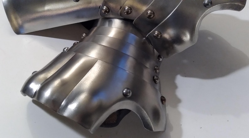 Long Cuff Demi Gauntlets 16ga 18ga Gauge Steel Armour Half Gaunt SCA ...