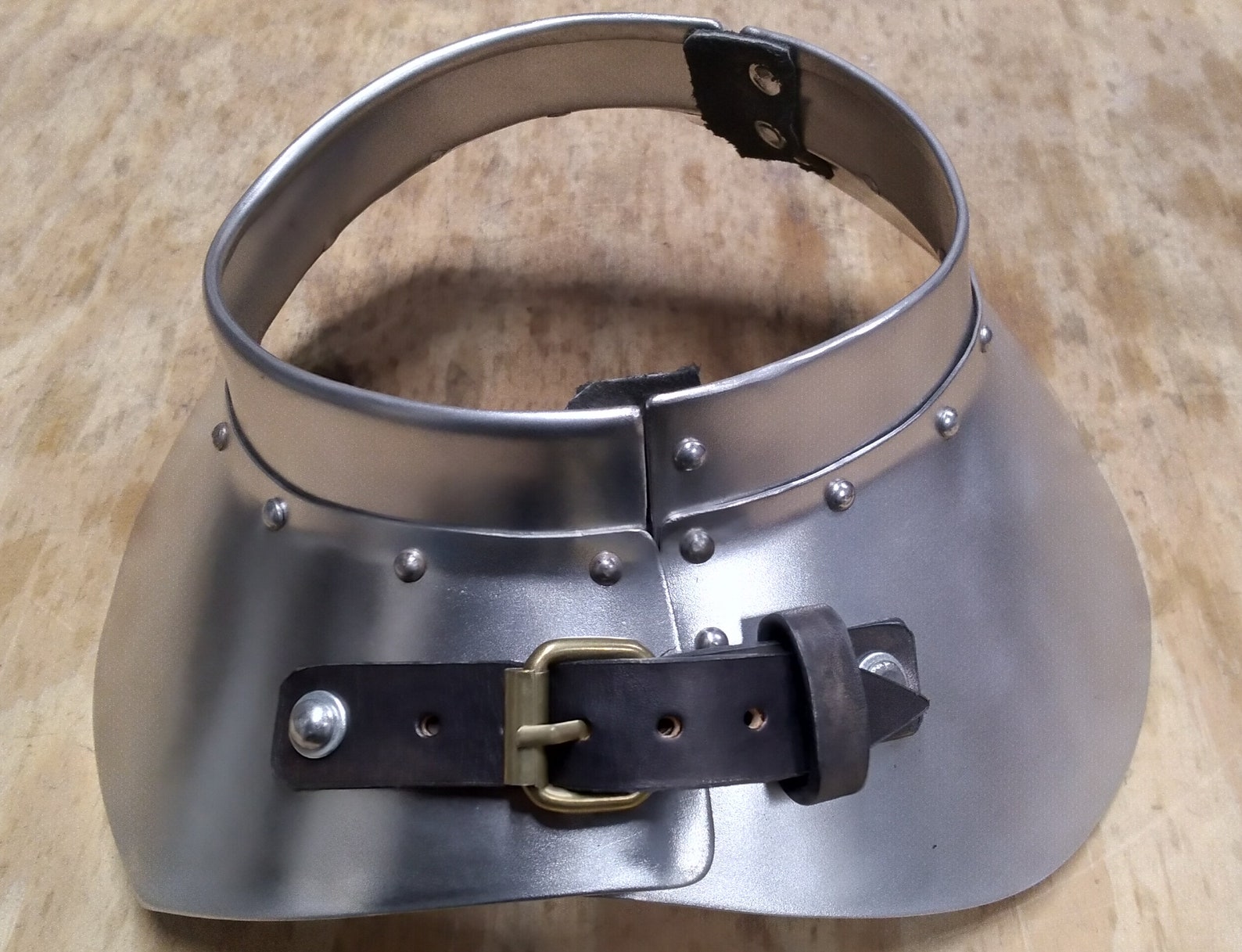 Gorget Neck Guard SCA Larp Armour 18ga Gauge Mild or 16ga Stainless ...