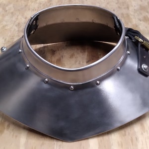 Gorget Neck Guard SCA Larp Armour 18ga Gauge Mild or 16ga Stainless ...