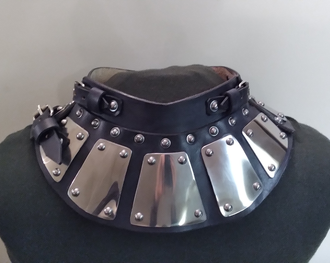 Gorget Neck Guard SCA Larp Armour 18ga Gauge Mild or 16ga Splinted ...