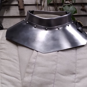 Gorget Neck Guard SCA Larp Armour 18ga Gauge Mild or 16ga Stainless ...