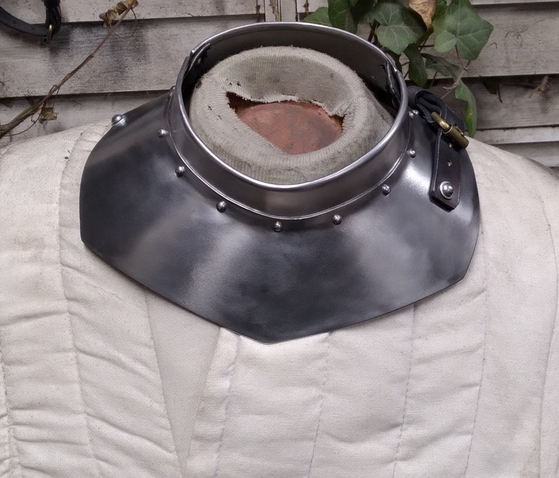 Gorget Neck Guard SCA Larp Armour 18ga Gauge Mild or 16ga Stainless ...