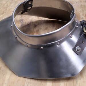 Gorget Neck Guard SCA Larp Armour 18ga Gauge Mild or 16ga Stainless ...
