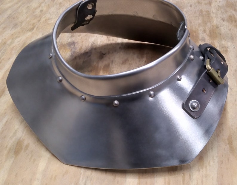 Gorget Neck Guard SCA Larp Armour 18ga Gauge Mild or 16ga Stainless ...
